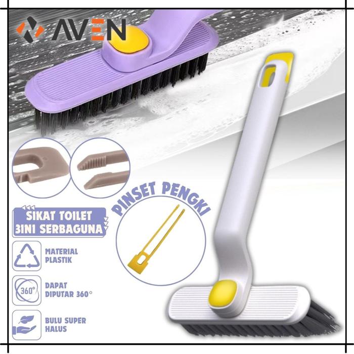 Jual AVEN Sikat Toilet + Pinset Pengki 3IN1 Serbaguna / Pembersih Pengangkat Kotoran Celah Sudut ...