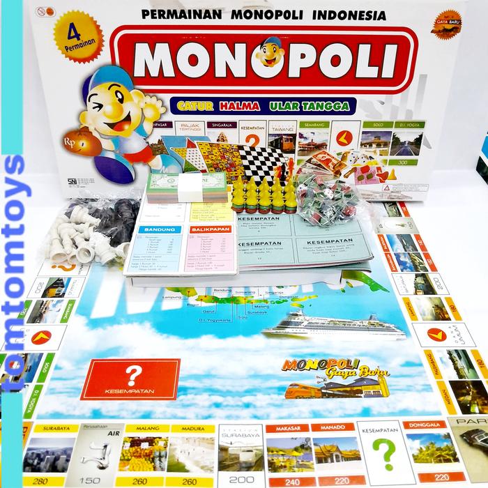 Jual MONOPOLI INDONESIA Ukuran BESAR Board Game MONOPOLY BIG Size Catur ...