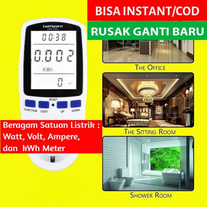 Jual [MG]kWh Meter Pengukur Biaya Listrik Rumah Multifungsi EU Plug ...