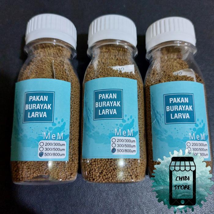Jual PAKAN BURAYAK LARVA 5/8 50GR / PAKAN ANAK CUPANG 500/800 50 GR ...