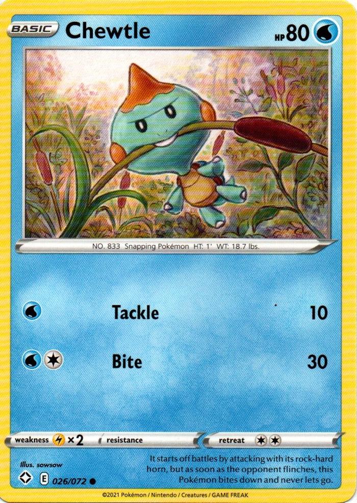 Jual Chewtle - 026/072 English Pokemon Original TCG 2021 - Kota ...