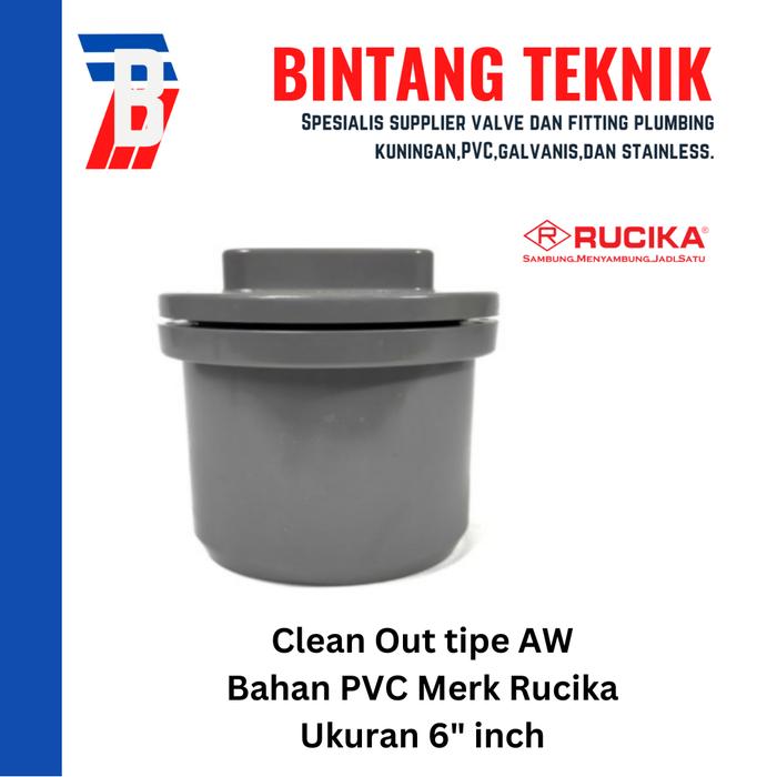 Jual Clean Out / Tutup Septic Tank PVC Rucika 6" inch - AW (Tebal ...
