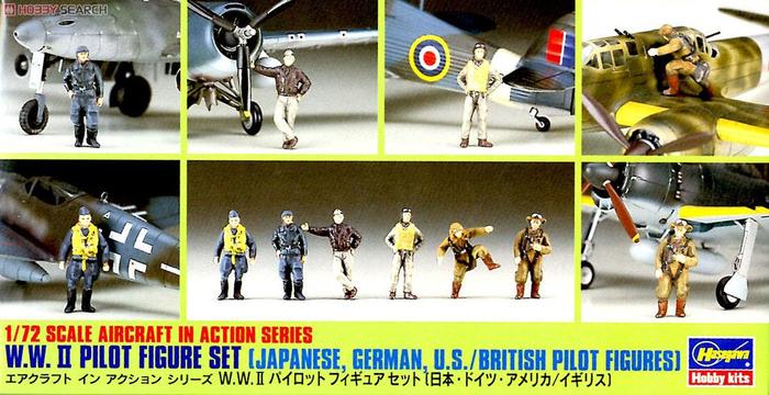 Jual Hasegawa 35008 1/72 WWII Pilot Figure Set Japanese German U.S ...
