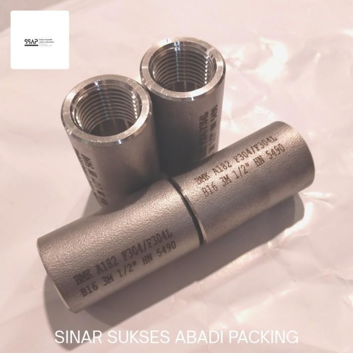 Jual Socket / Coupling Stainless SS304 CLASS 3000 Drat 1/2" inch / NPT ...