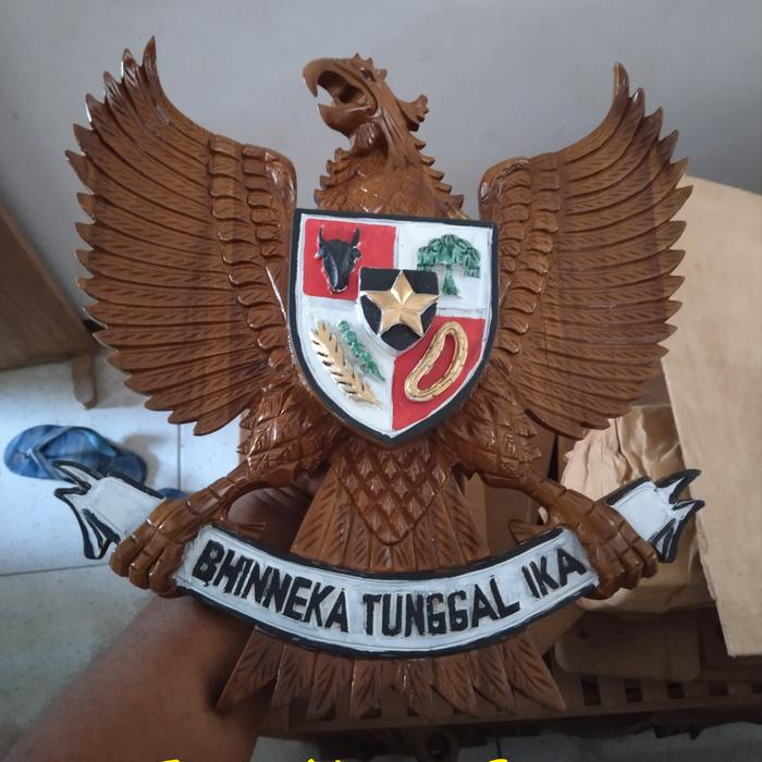 Jual lambang garuda pancasila ornamen ukir kayu garuda jati relief ...