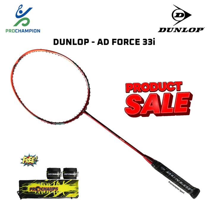 Promo PRODUK SALE ! Raket Badminton Dunlop AD Force 33i Red Orange ...