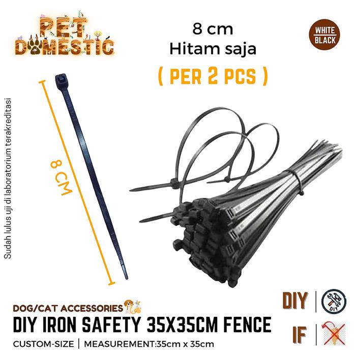 Jual PAGAR BESI 35x35 PANEL DIY FENCE KANDANG KONEKTOR RABBIT ANJING ...