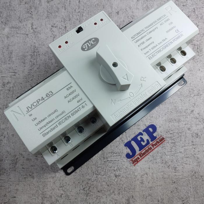 Jual ATS Automatic Transfer Switch 4P 63A perpindahan PLN Genset Automatic otomatis JVC Electric ...