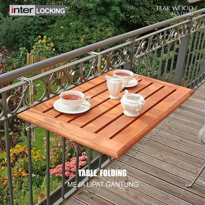 Jual Meja Lipat Gantung Balkon Kayu Jati - Table Folding Hanging ...