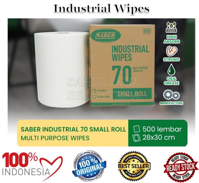 Promo Tisu Lap Pengganti Majun Industrial Wipes SABER 70 Multi Purpose ...