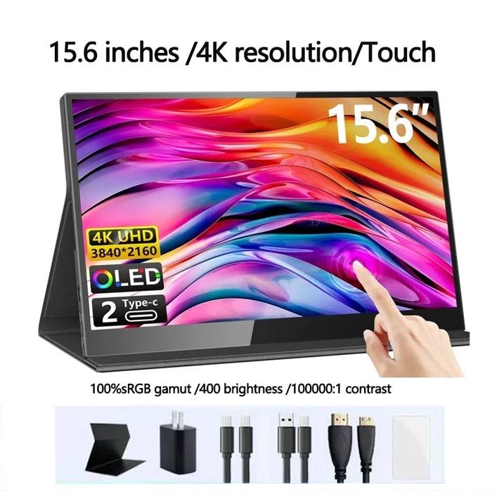 Jual Portable Monitor 15.6 Inch 3840*2160P 4K AMOLED Touch Screen ...