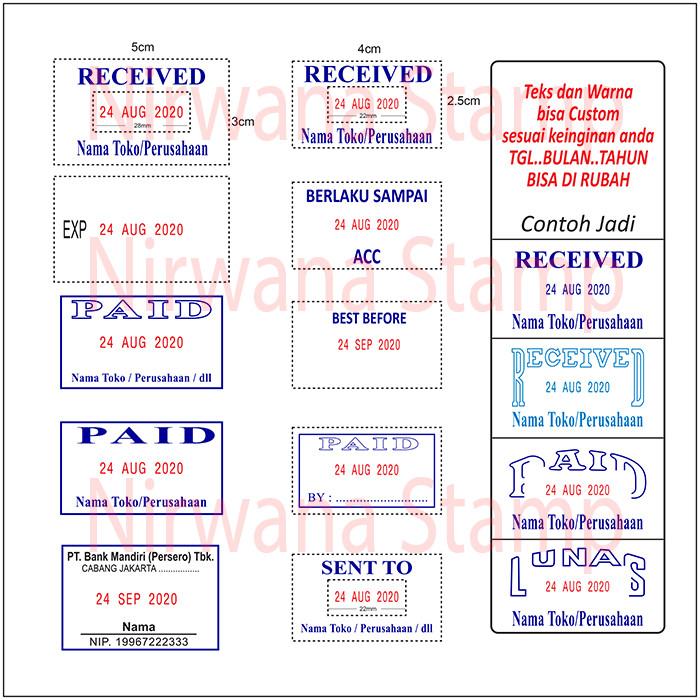 Jual Stempel SHINY LUNAS - PAID - RECEIVED - STEMPEL TANGGAL - CUSTOM ...