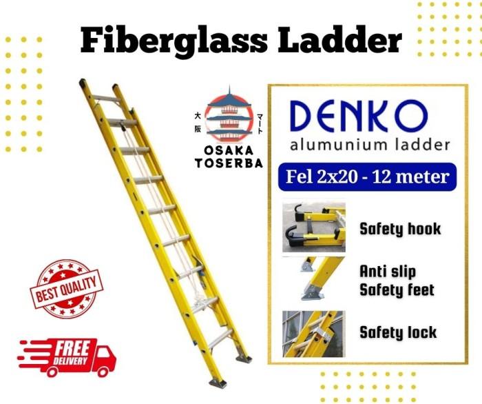 Jual Tangga Fiberglass 12 Meter Alumunium Extension Tangga PLN Denko 12 ...