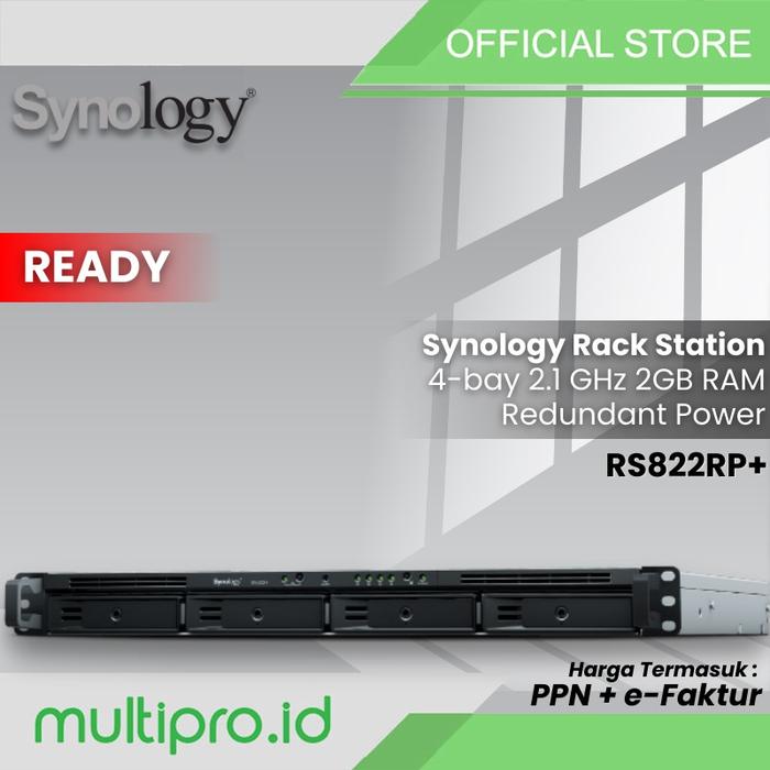 Promo Synology NAS RS822RP+ 2.1 GHz 2GB 4-bay RackStation Dual PSU ...
