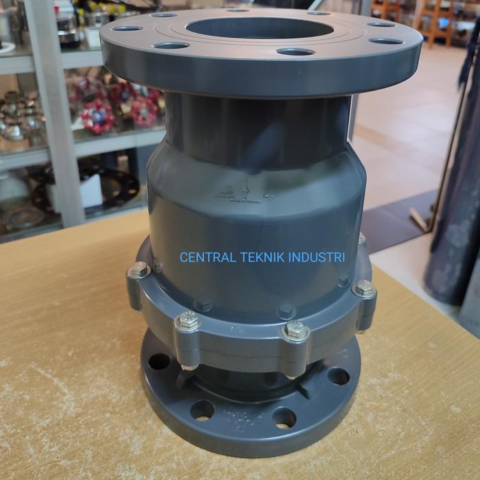 Jual Swing Check Valve PVC Model Flange 6" inch / DN 150 Flange jis 10k ...