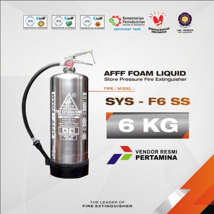 Jual APAR AFFF Foam Liquid Stainless S.P Fire Extinguisher 6 Kg - Alat ...
