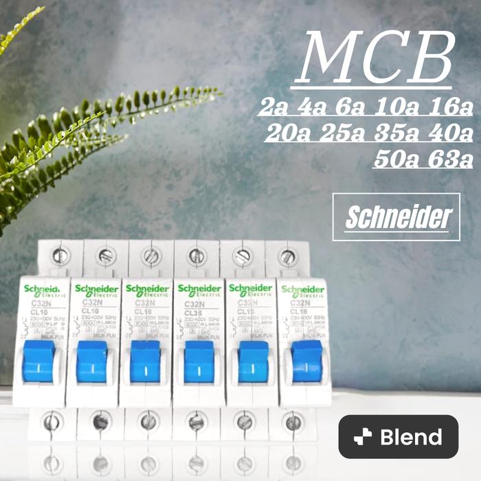 Jual mcb schneider PLN 1p 2a 4a 6a 16a 20a 25a 35a 50a original - 25a ...