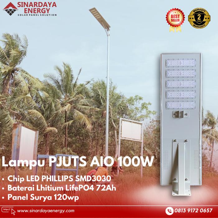 Jual Lampu PJU Solar Panel 100 watt All In One Phillips Terbaik - Kota ...