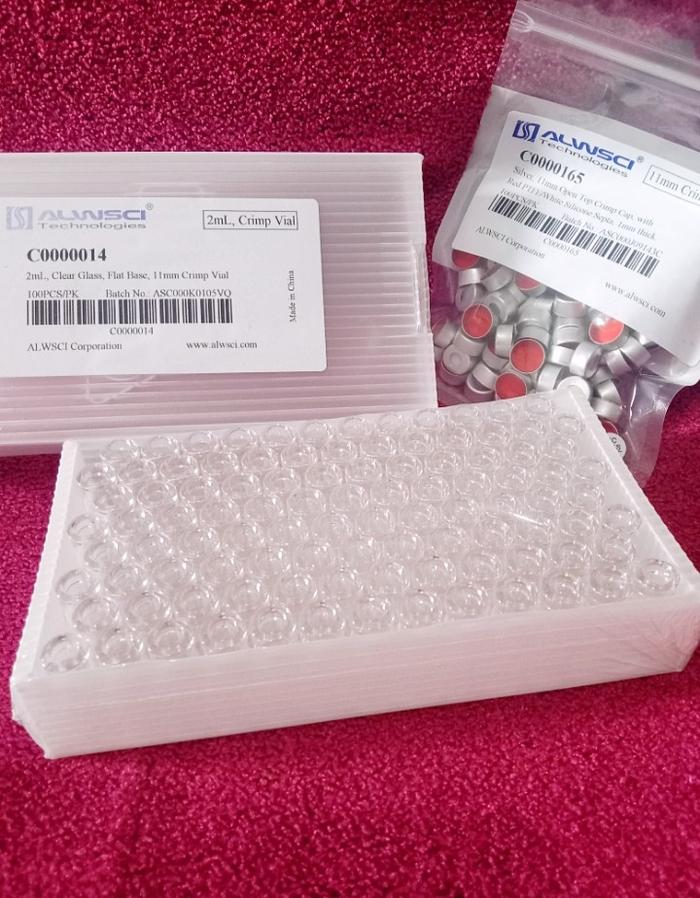 Jual Botol Vial 2 ml Crimp Cap with Septa HPLC Autosampler Vials Clear ...