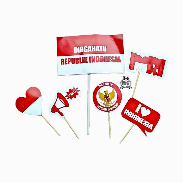 Jual CAKE TOPPER DIRGAHAYU KEMERDEKAAN RI / SET TOPPER HUT RI - Jakarta ...