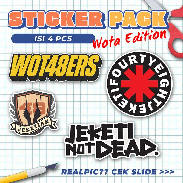 Jual [ ISI 4 ] STICKER PACK WOTA EDITON JKT48 PREMIUM MENGKILAP TAHAN ...
