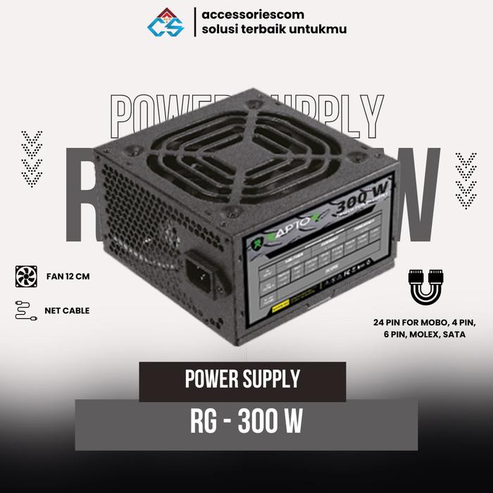Jual PSU RAPTOR RG-300W POWER SUPPLY - Kota Surabaya - aksesoriscompt ...