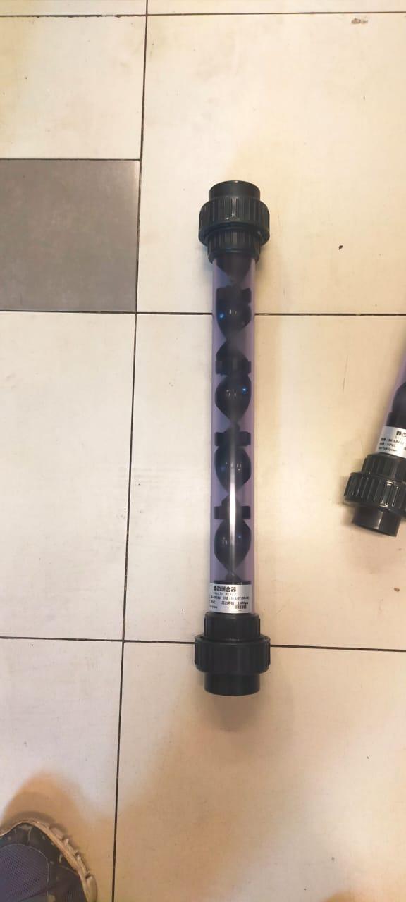 Jual Static Mixer Bening UPVC JIS 10K Ozone Tabung Statis Mixer Generator - 1" DN25 32MM ...