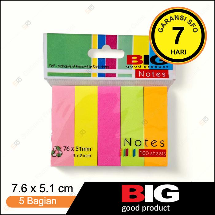 Jual Sticky Notes Big 76mm x 51mm 5 baris (Memo / Post It) - Kota ...