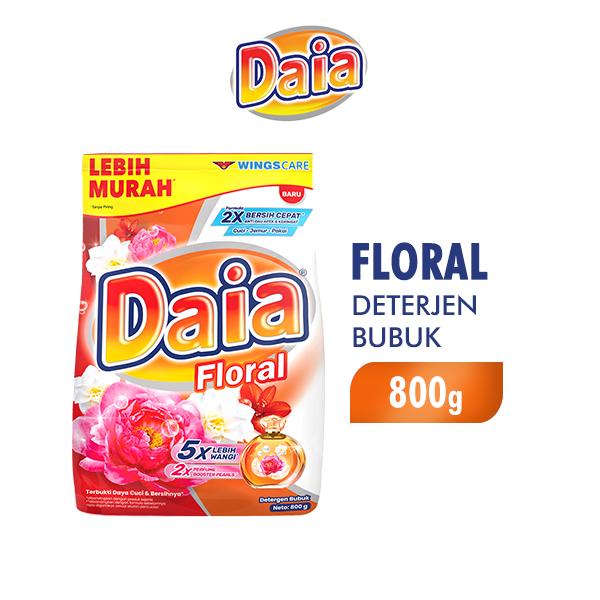 Jual Daia Deterjen Bubuk Floral 800gr - - Wings Official Store | Tokopedia