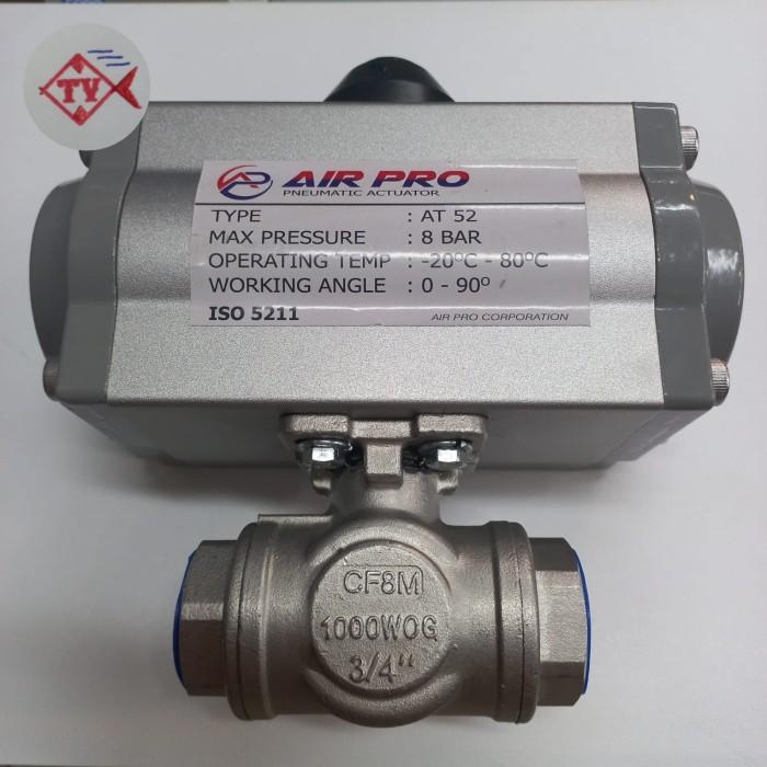 Jual 3way ball valve actuator 1/2inch/ball valve actuator 1/2" 3way type L port - Jakarta Barat ...
