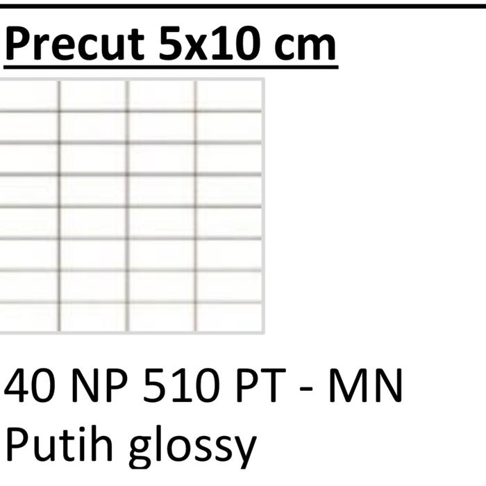 Jual Keramik precut mozaik kotakan 5x10 cm dalam kepingan 40x40 cm isi ...