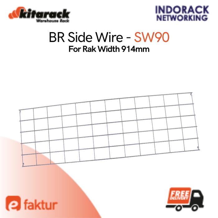 Jual KITARACK Kitarack Side Wire Boltless Rack For Width 914mm Jaring ...