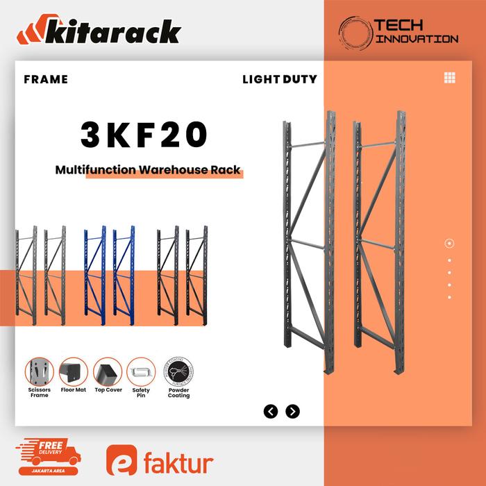 Jual Frame Rak Gudang Besi 300Kg Tinggi 2 Meter - Frame / Tiang ...