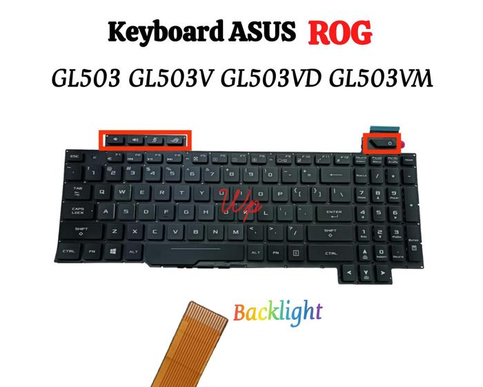 Jual Keyboard laptop Asus ROG Strix GL503 GL703 GL503V GL503VD GL503VD ...