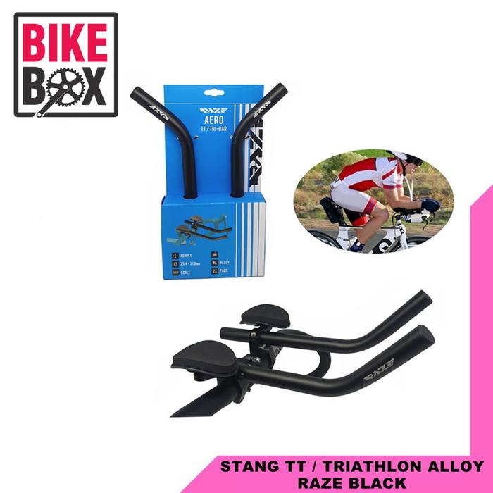 Jual STANG TT / TRIATHLON ALLOY RAZE SEPEDA ROADBIKE DROPBAR REST BAR ...