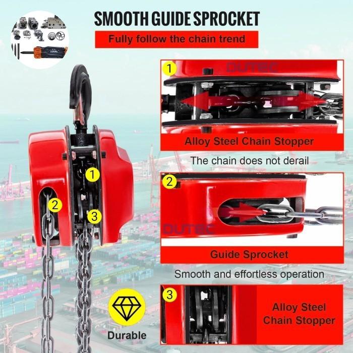 Jual Chain Block 3 Ton X 10 Meter Chain Hoist Katrol Kerekan Manual ...