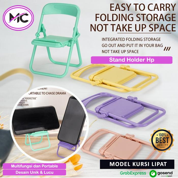 Jual Dudukan Hp Stand Hp Meja Holder Model Kursi Lipat Folding Chair ...
