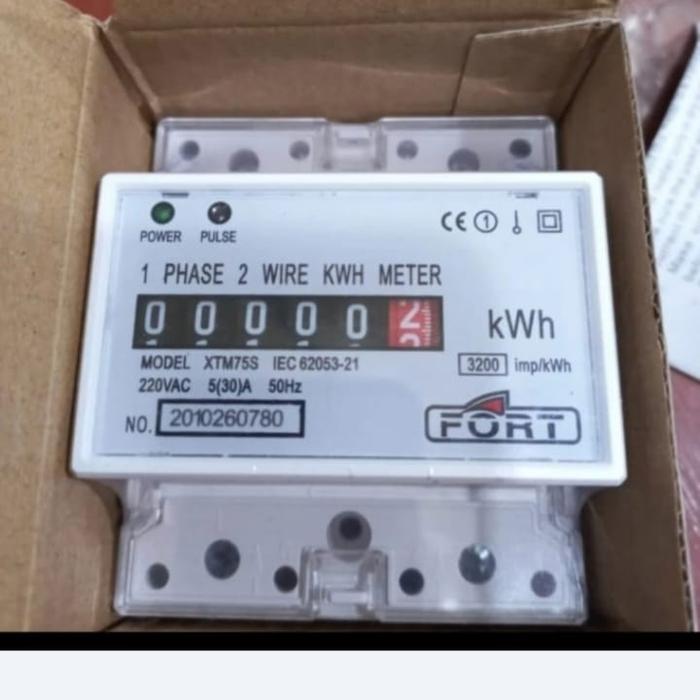 Jual KWH Meter 1phass Analog XTM75S Fort 30/5A Kwh Meter Analog 1phass Fort - Jakarta Pusat ...