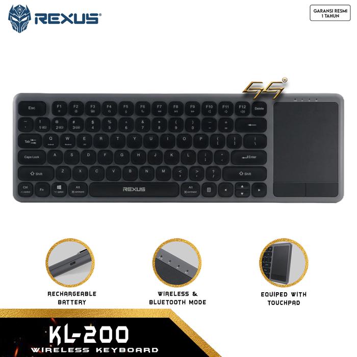 Promo Rexus KL200 KL-200 Keyboard Wireless Bluetooth Touchpad - Kota ...