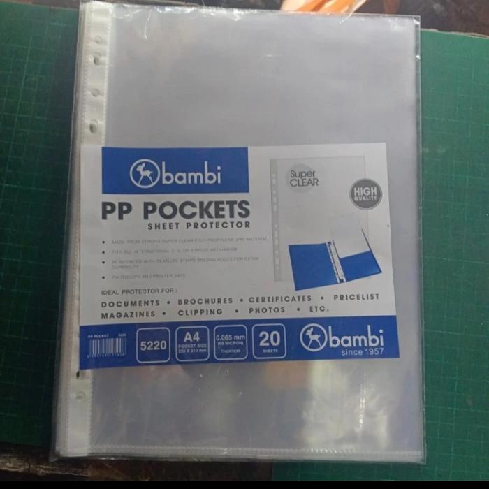 Jual map plastik / pp pocket bambi A4 5220 # 1 pak isi 20 lbr - Jakarta Barat - indo-stationery ...