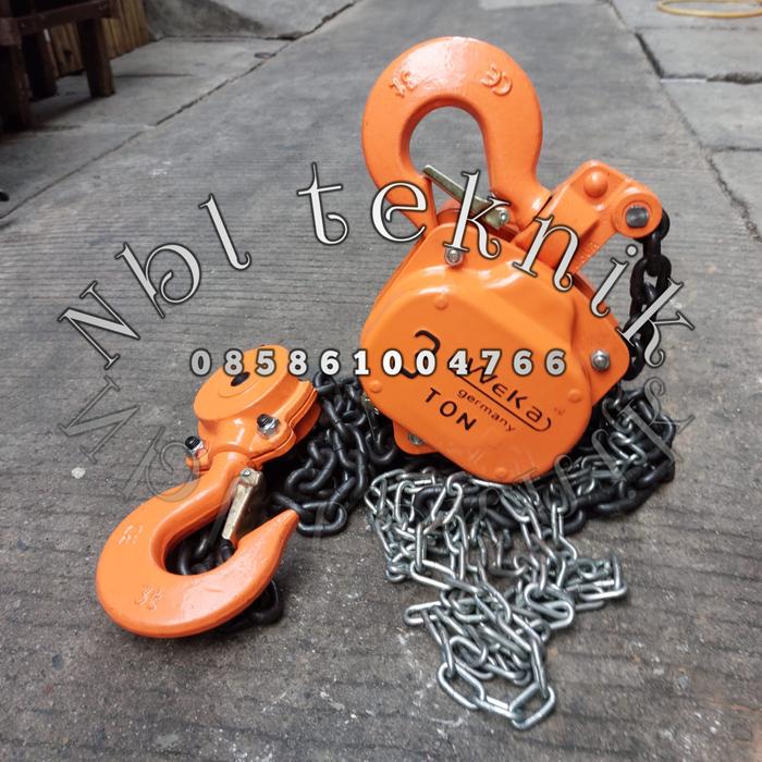 Jual Takel Manual Chain Block Weka 3 ton 3 Meter heavy duty - Jakarta ...