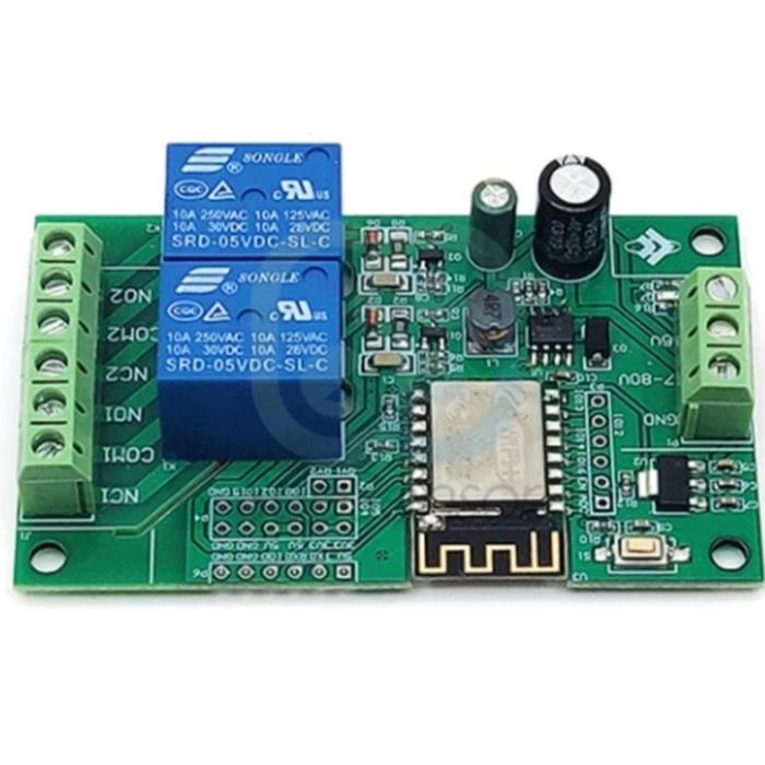 Jual Wifi Relay 2ch dengan ESP12F (Chip Mcu Nodemcu/Wemos) Wireless ...