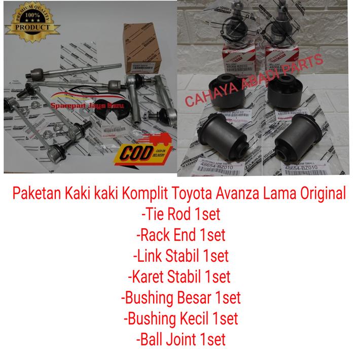 Jual paket Kaki Kaki Komplit Lengkap Toyota Avanza 2004-2011 14pc ...