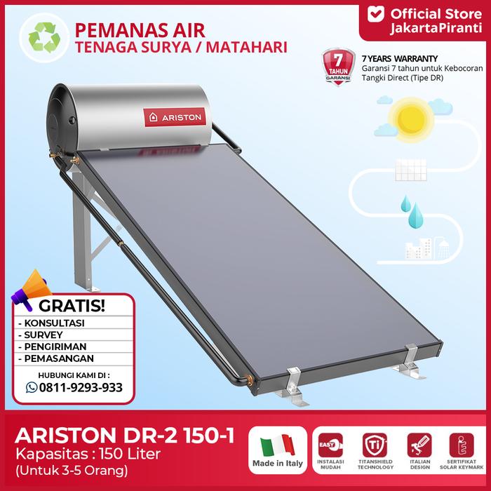 Promo Pemanas Air Solar Water Heater Ariston Kairos Thermo Direct 150 Liter Cicil 0% 3x ...