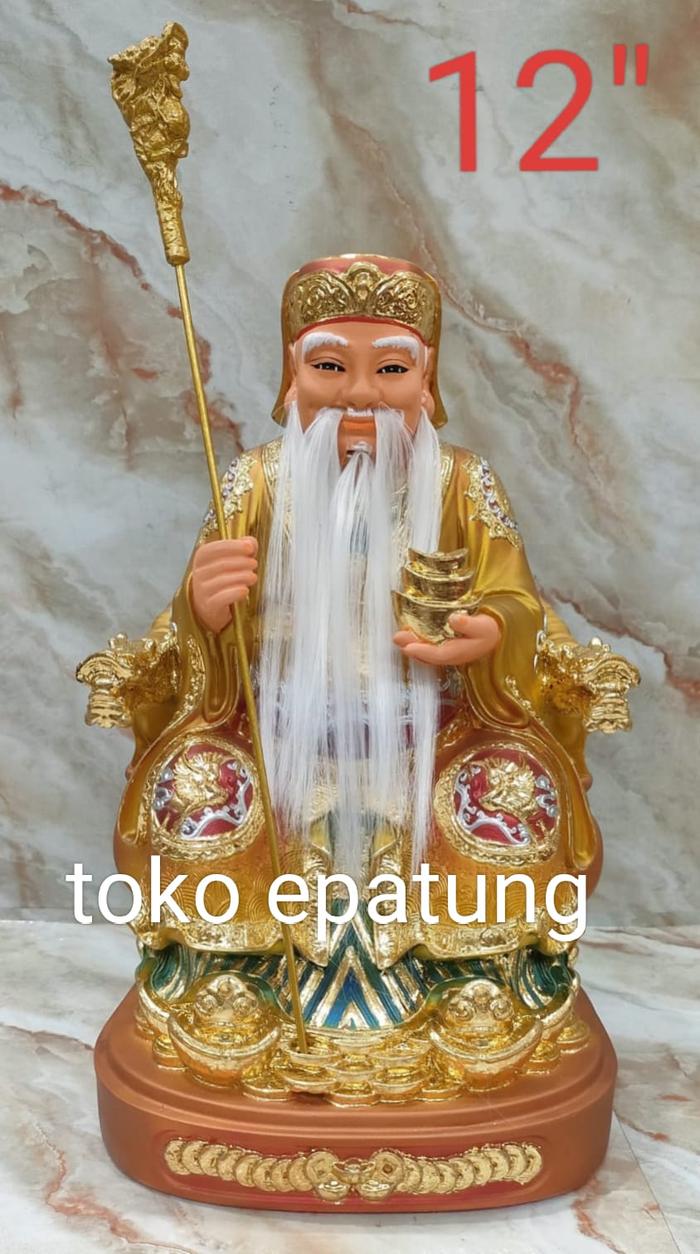 Jual patung dewa bumi / fu tek / hok tek / ta pe kong - fiber - 12 inch ...