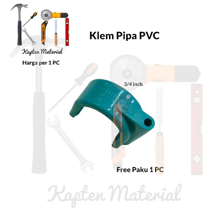 Jual Klem Pipa PVC 1/2 Inch | Klem Pipa 3/4 Inch | Pipe Clamp 1/2" | 3/ ...