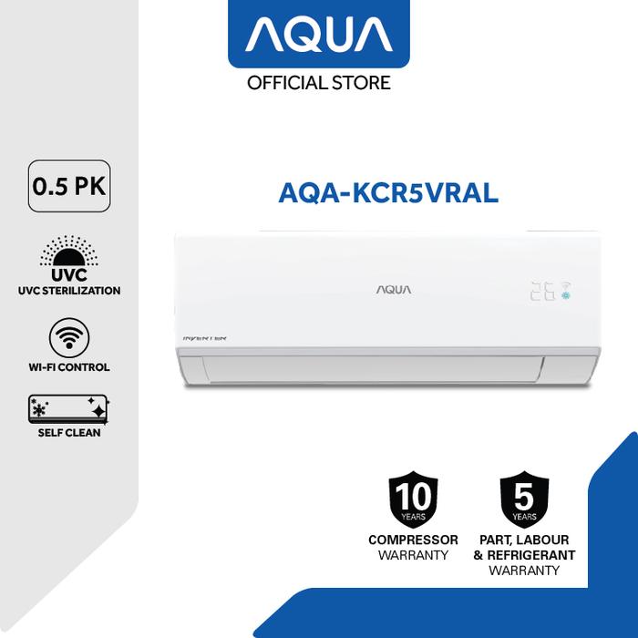 Promo AQUA Elektronik Air Conditioner AC AQA-KCR5VRAL 1/2 PK Inverter ...