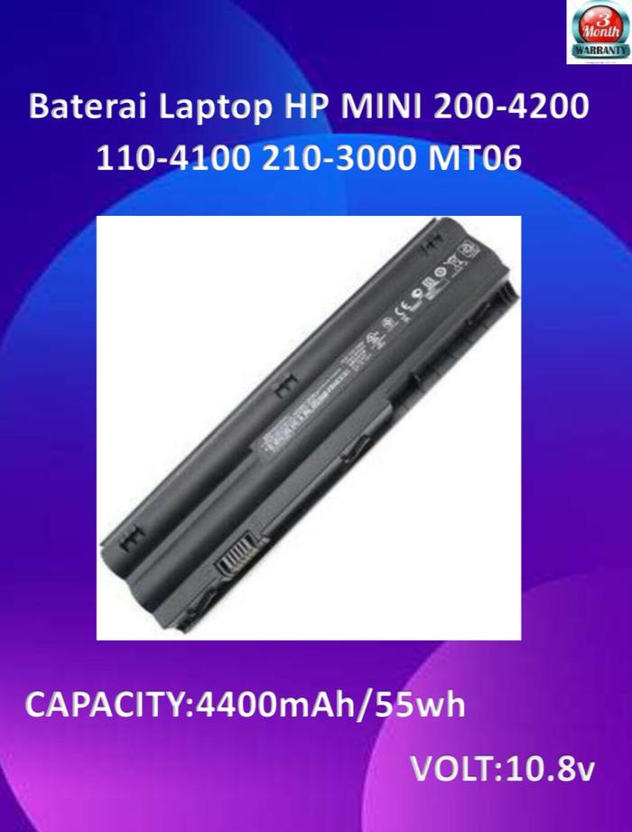 Jual Baterai Original Laptop HP MINI 200-4200, 110-4100, 210-3000, MT06 ...