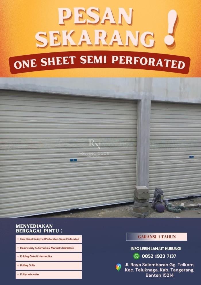 Jual Rolling door pintu toko one sheet semi perforated rolling door ...