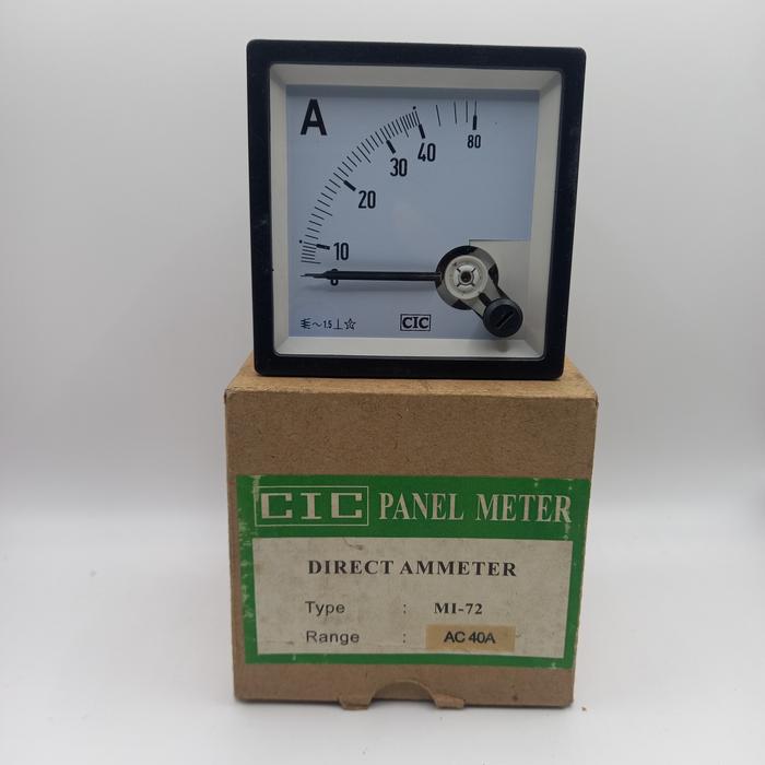 Jual CIC panel meter direktur ammeter Type : MI-72 range : AC40A ...